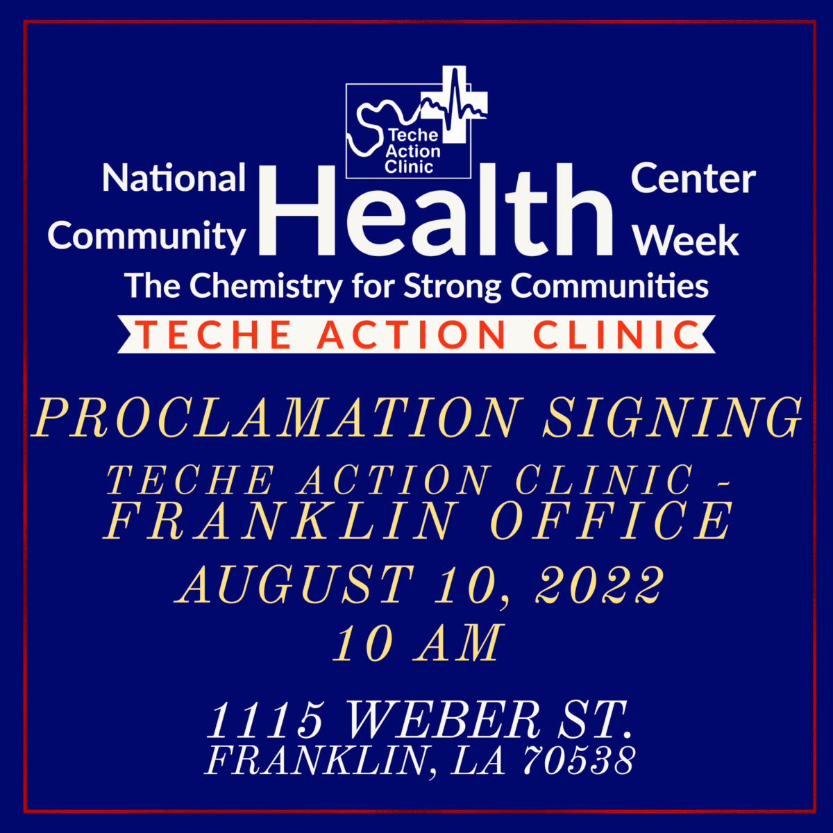 National Community Health Center Week | Teche Health